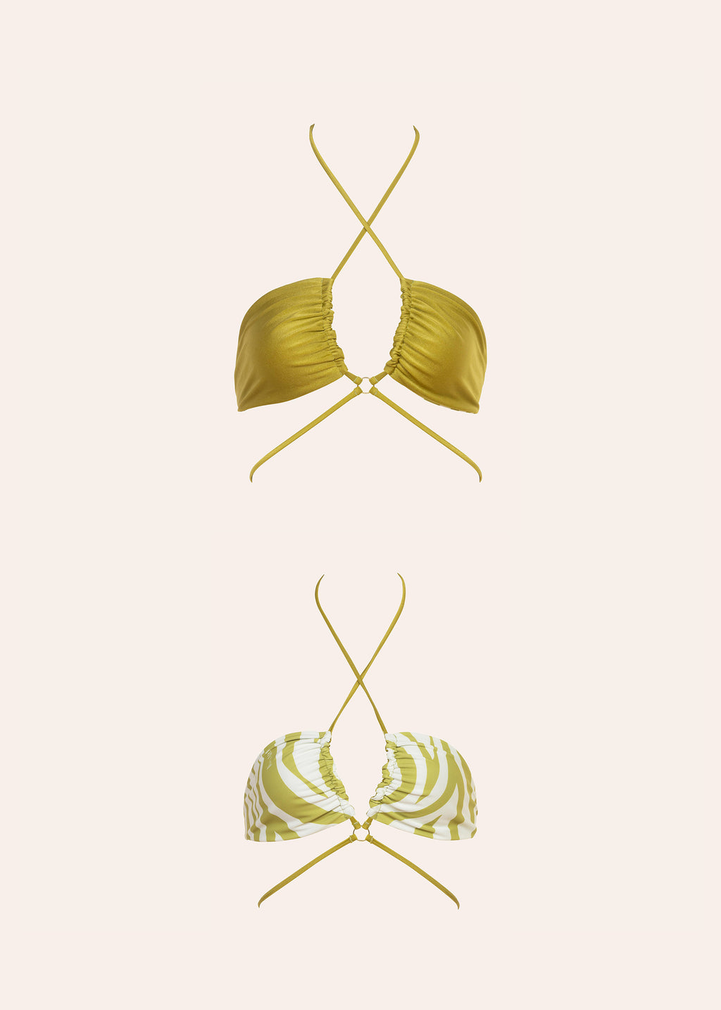 Elanie Bikini Top Reversible Green – Dvete